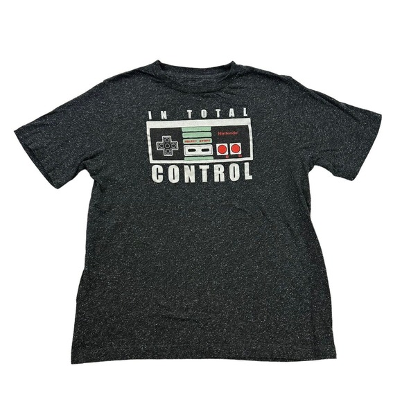 Nintendo | Shirts & Tops | Nintendo Shirt Boys Xl Gray In Total Control ...